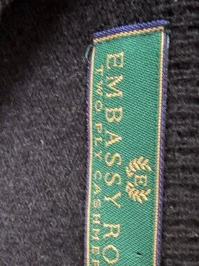 Embassy Row | Sweaters | Embassy Row Black 2ply Cashmere V Neck Sweater ...